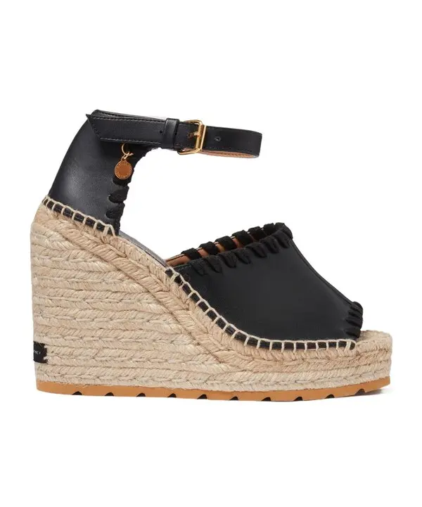 Stella McCartney Wedge Heeled Gaia Espadrilles - Black