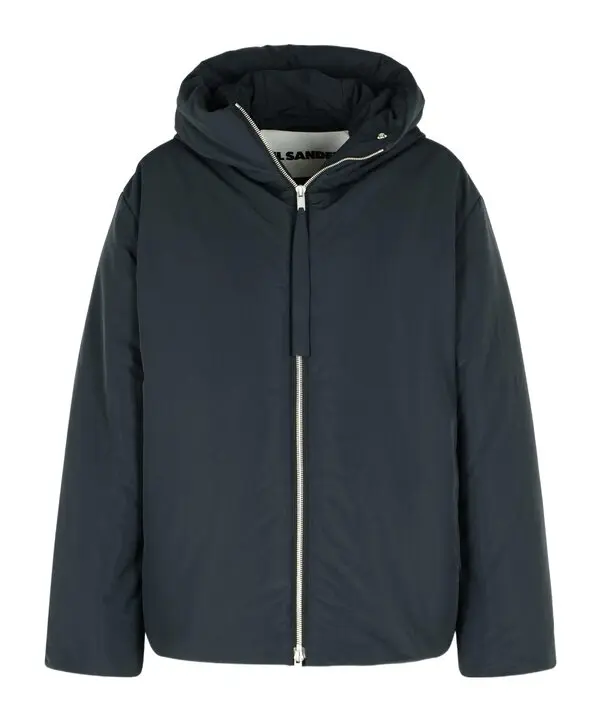 JIL SANDER Down Jacket With Hood - Black