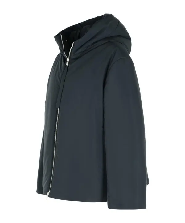 JIL SANDER Down Jacket With Hood - Black