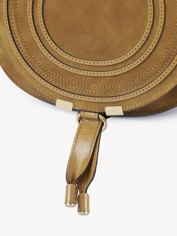 Chloé Marcie Small Saddle Crossbody Bag - Khaki