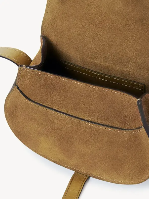 Chloé Marcie Small Saddle Crossbody Bag - Khaki