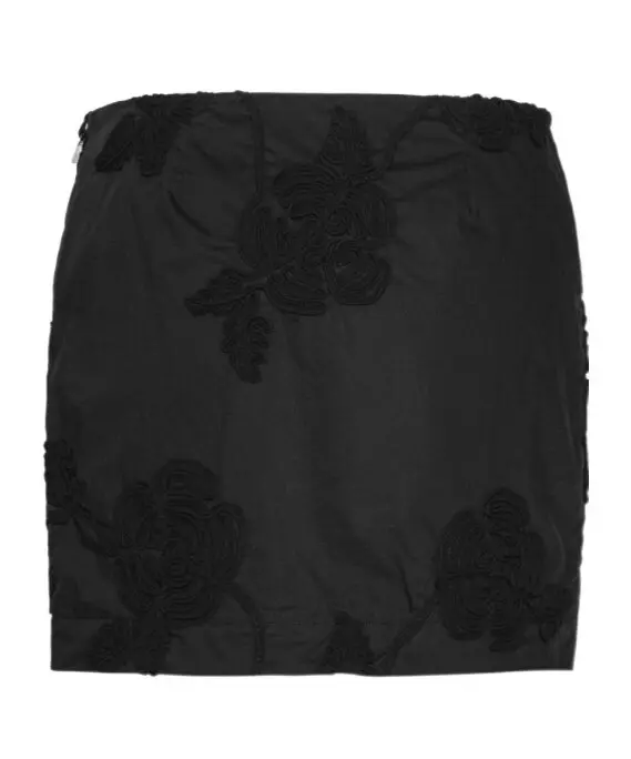 ROTATE BY BIRGER CHRISTENSEN Mini Skirt With 3d Floral Embellishments