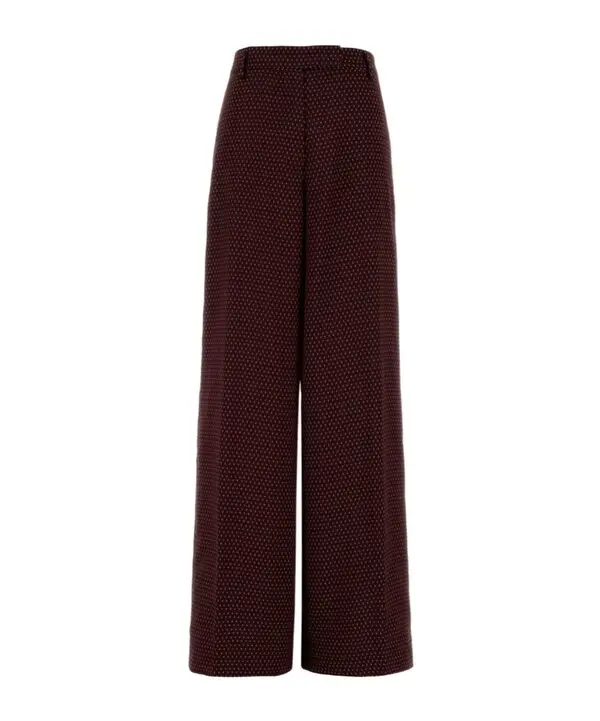 Dries Van Noten Dot Printed Straight-leg Trousers - Brown