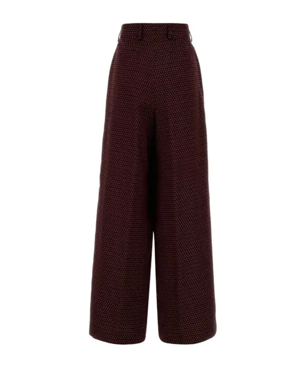 Dries Van Noten Dot Printed Straight-leg Trousers - Brown