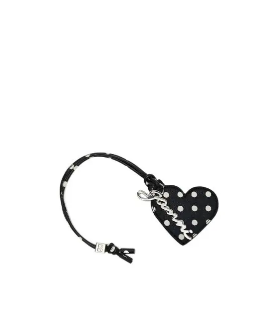 GANNI Heart Mirror Keychain - Black