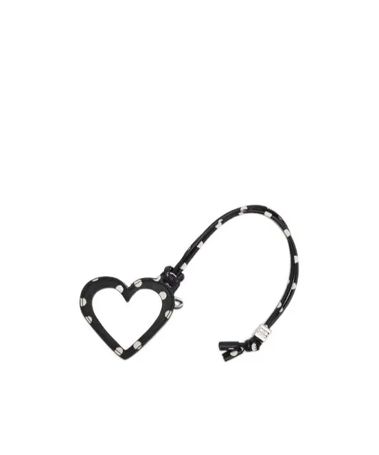 GANNI Heart Mirror Keychain - Black