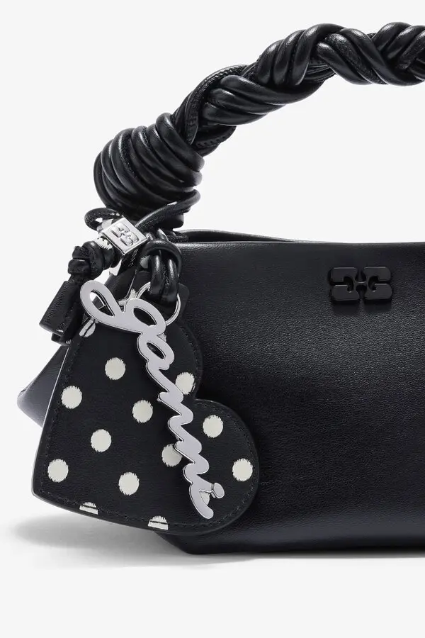 GANNI Heart Mirror Keychain - Black