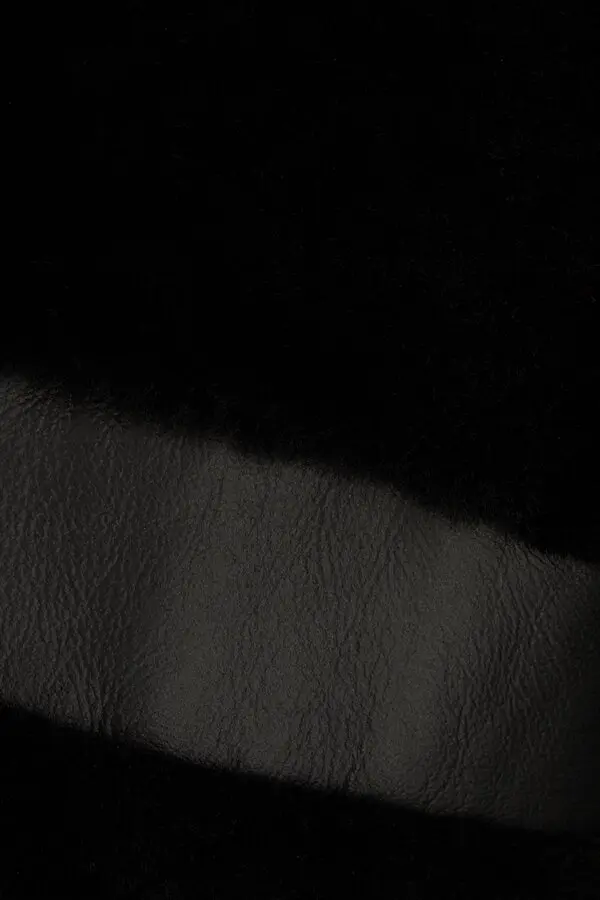 BLANCHA Leather & Shearling Jacket - Black