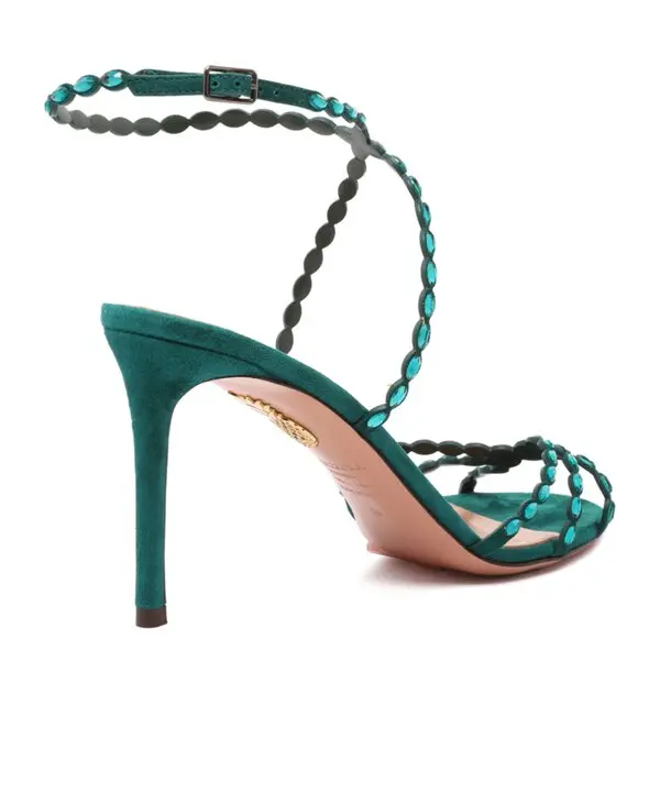 AQUAZZURA Embellished Strappy High Heel Sandals - Blue