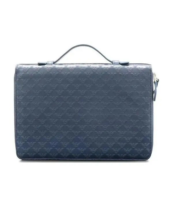 Emporio Armani Logo Top Handle Bag - Blue