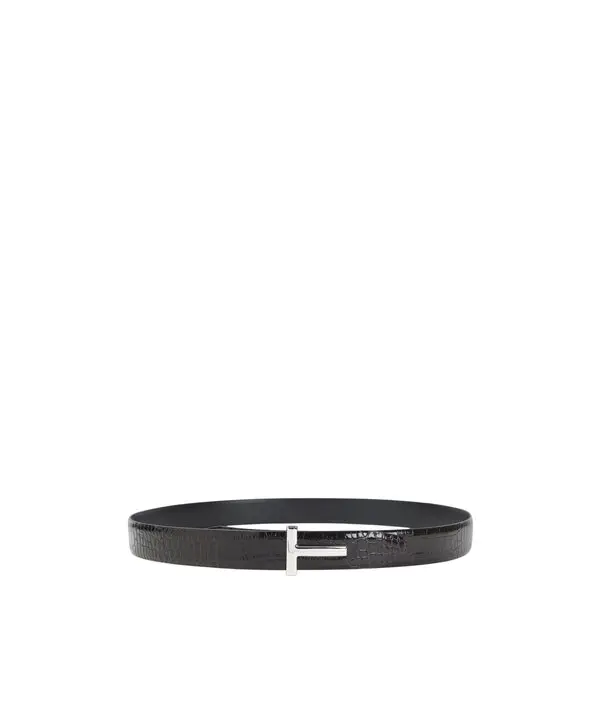 TOM FORD T-buckle Belt - Black