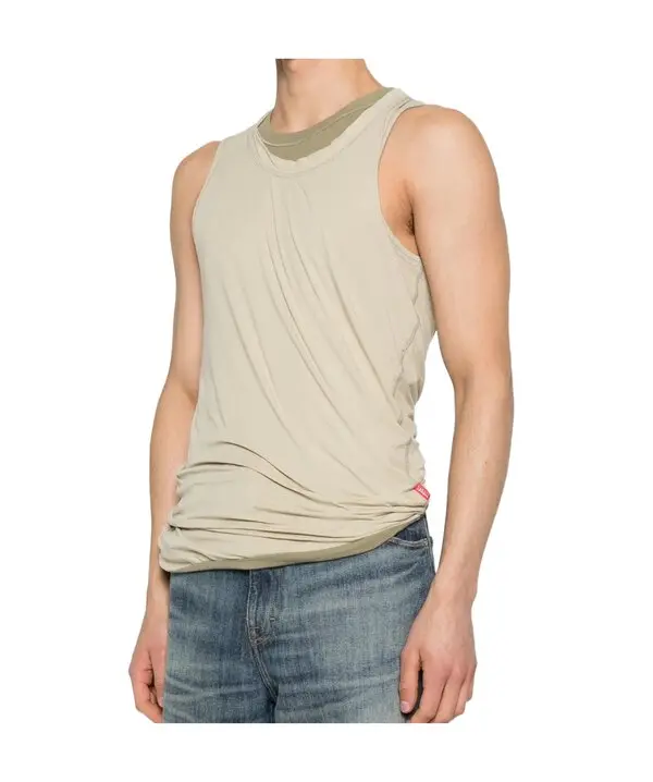 DIESEL® Crew Neck Sleeveless T-shirt - Nude
