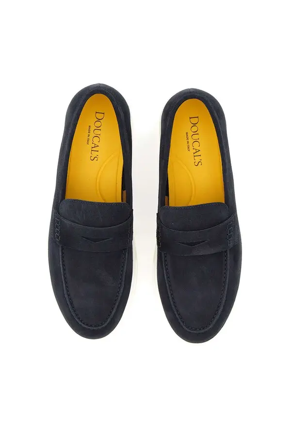 DOUCAL'S Penny Slip-on Loafers - Black