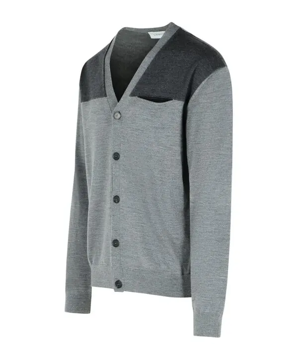 LANVIN V-neck Cardigan With Chest Pocket
