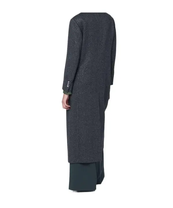 Tagliatore Double-breasted Herringbone Coat - Black