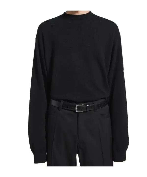 Balenciaga Logo Plaque Knitted Jumper