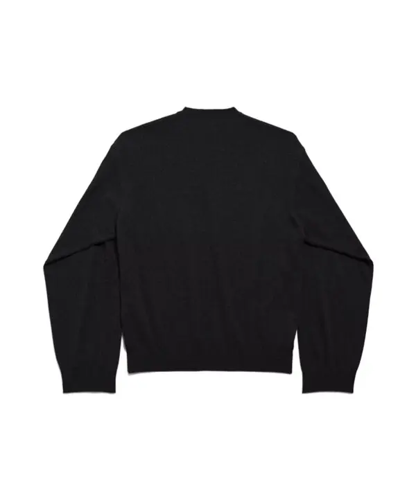 Balenciaga Logo Plaque Knitted Jumper