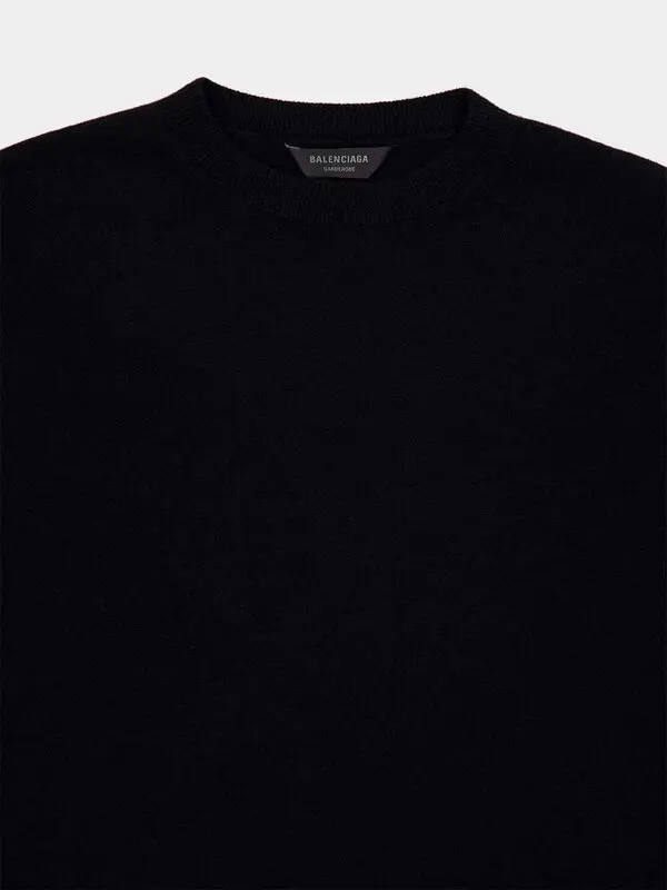 Balenciaga Logo Plaque Knitted Jumper