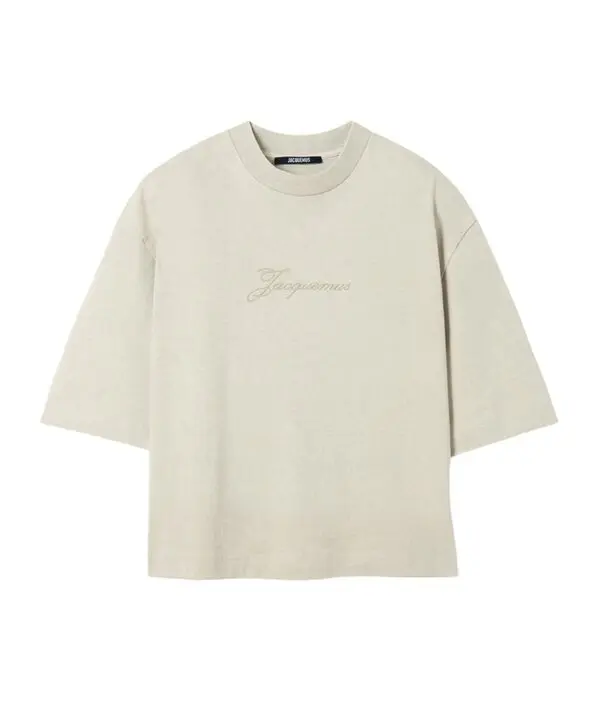 Jacquemus Pigmento Cropped Oversized T-shirt - Light Brown