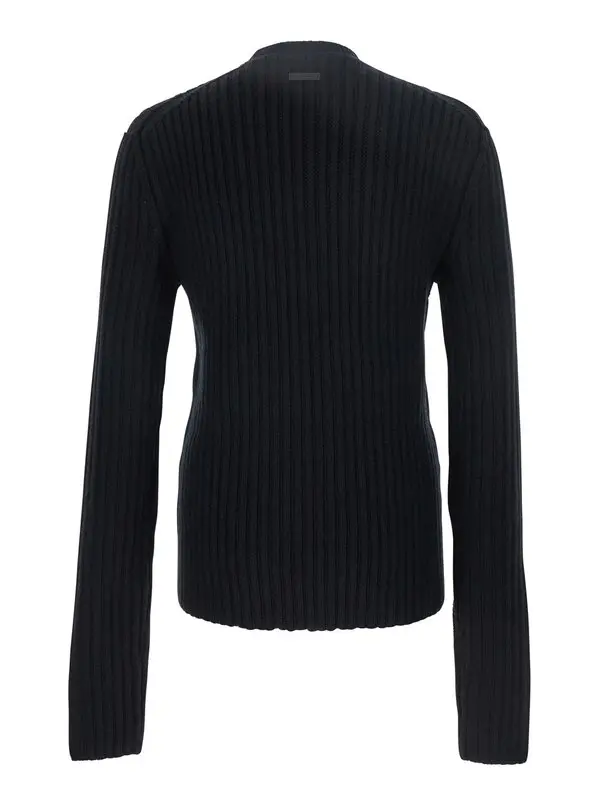 Dolce & Gabbana Crewneck Fine Knit Pullover - Black