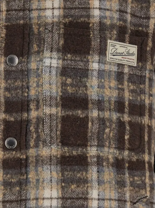 DUNST Logo Patch Flannel Shirt