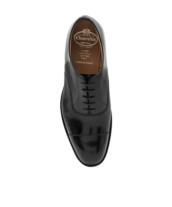 Church's Polished Calfskin Cap Toe Derby Shoes