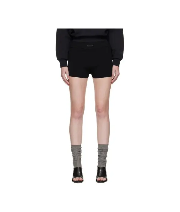 Fear Of God Ribbed Knitted Flat-leg Shorts - Black