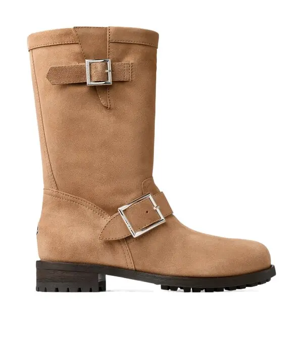 JIMMY CHOO Biker Mid Ankle Boots - Brown