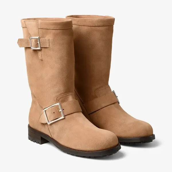 JIMMY CHOO Biker Mid Ankle Boots - Brown