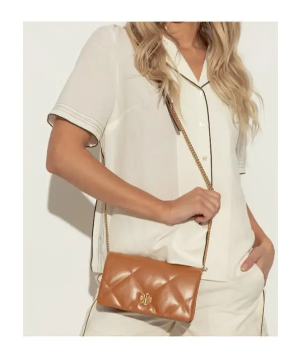 Tory Burch Kira Quilted Crossbody Bag - Brown