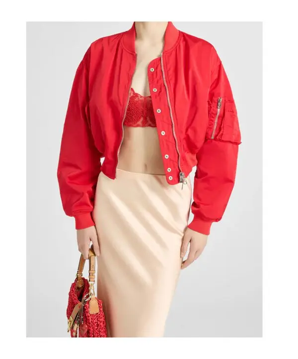 Ermanno Scervino Double-face Technical Fabric Bomber Jacket
