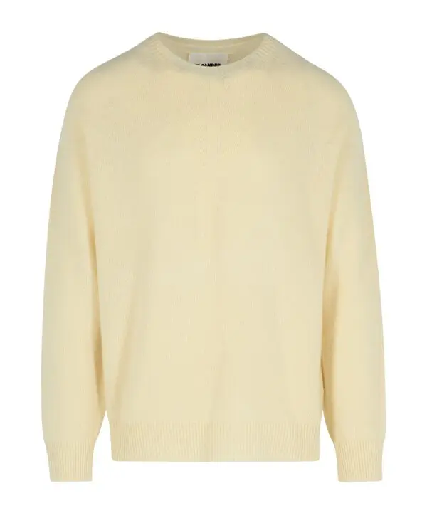 JIL SANDER Crewneck Knitted Jumper - White