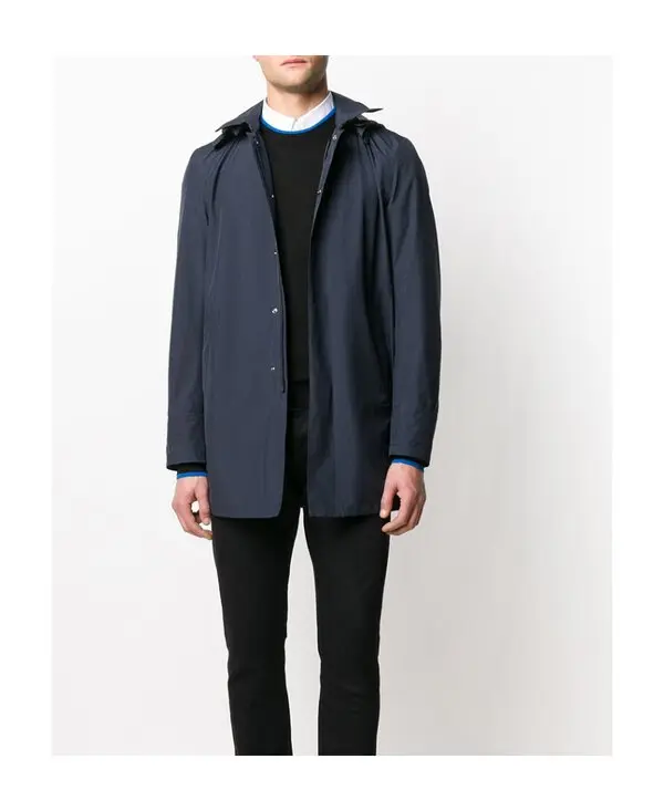 Herno Hooded Rain Coat - Black