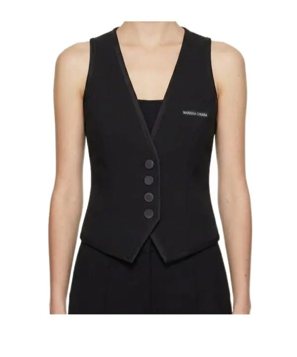 Marissa Chiara V-neck Buttoned Vest