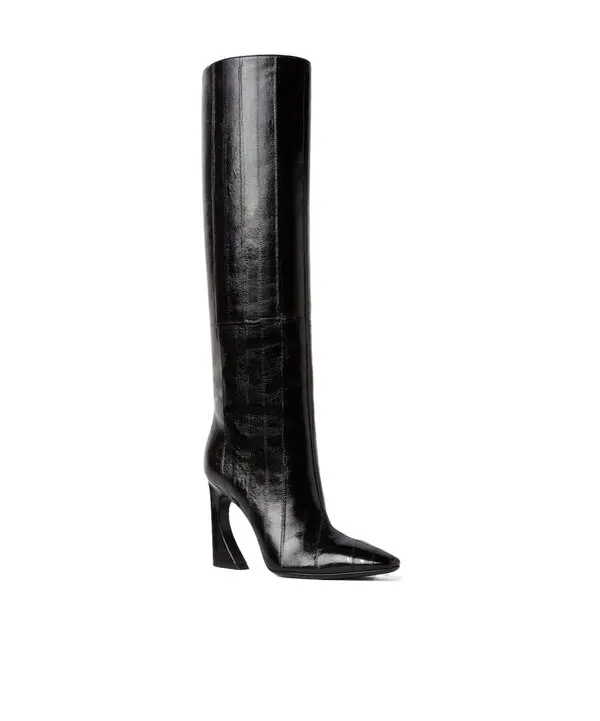 Fendi Arco Pointed-toe Tubular Boots - Black