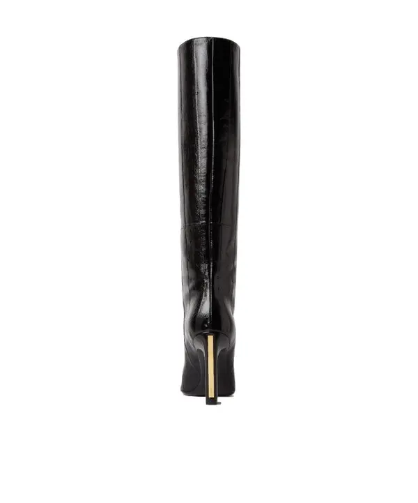 Fendi Arco Pointed-toe Tubular Boots - Black