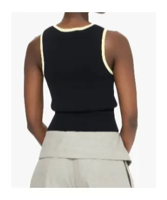 J.W.ANDERSON Jw Anderson Contarsted-trim Ribbed Tank Top