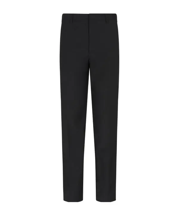 Emporio Armani Pleat Detailed Tailored Trousers - Black