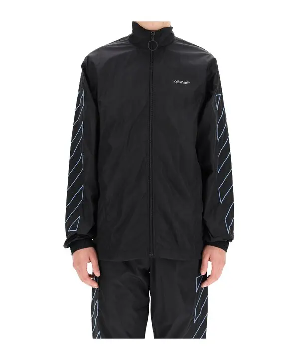 Off-White Diagonal Stripe Long-sleeved Jacket