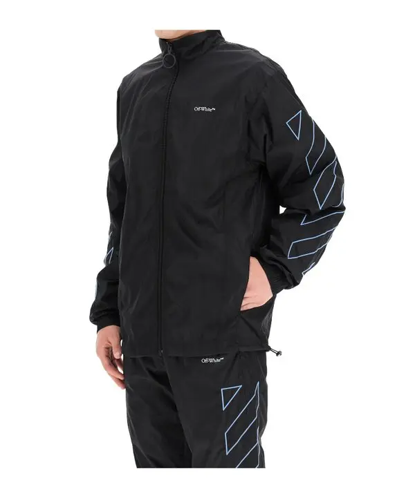 Off-White Diagonal Stripe Long-sleeved Jacket