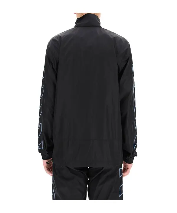 Off-White Diagonal Stripe Long-sleeved Jacket