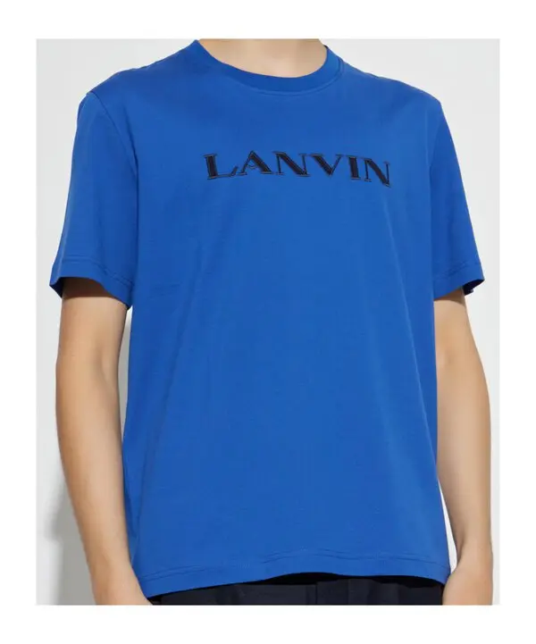LANVIN Logo Embroidered Crewneck T-shirt