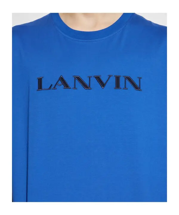LANVIN Logo Embroidered Crewneck T-shirt