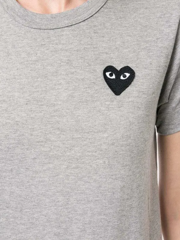 Play Comme Des Garcon Logo Patch T-shirt - Gray