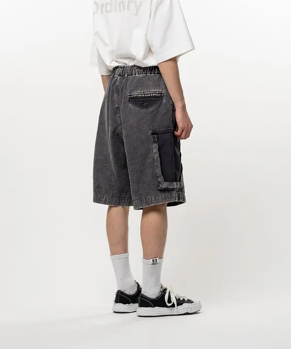 Mihara Yasuhiro Distressed Cargo Shorts - Black