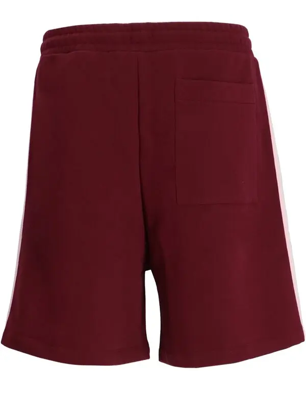 Drole De Monsieur Side-stripe Cotton Shorts - Brown