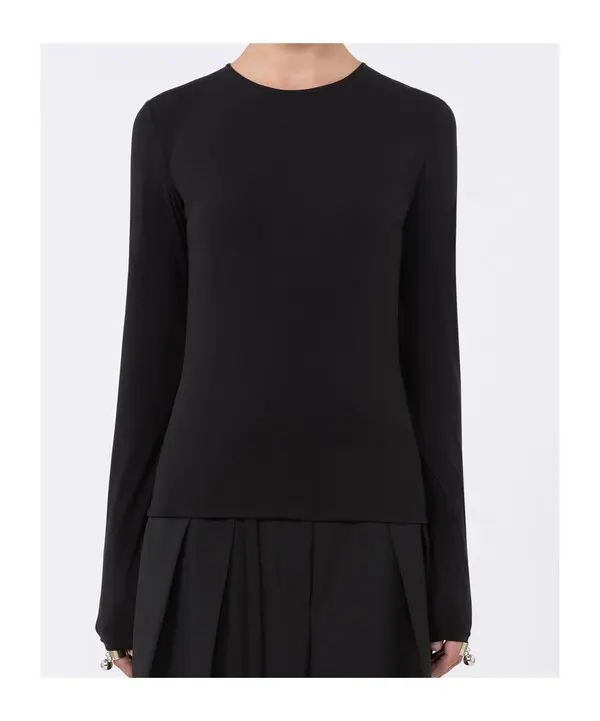 Sportmax Long-sleeved Jersey T-shirt