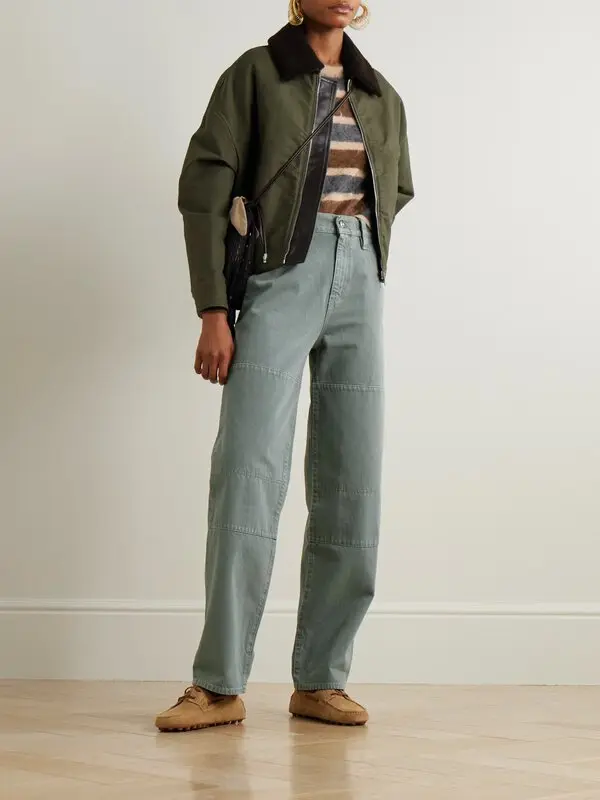 FRAME Panelled Wide-leg Casual Trousers
