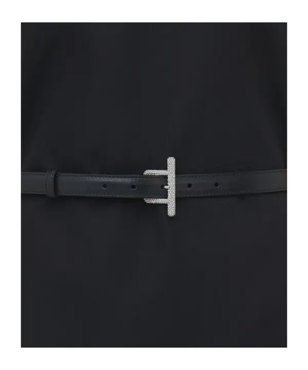 Alexander McQueen T-bar Embellished Buckle Belt
