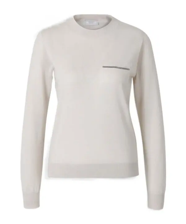 Peserico Ribbed Crew Neck Long Sleeve Knitwear